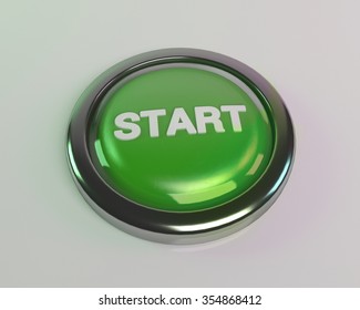 Green Push Button White Metallic Write Stock Illustration 713538427