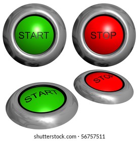 Green Start Button Red Stop Button Stock Illustration 56757511 ...