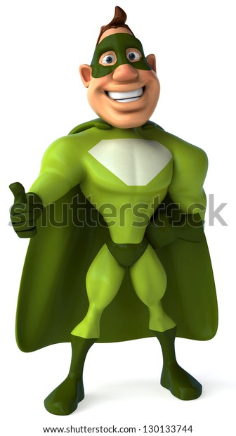 Green Superhero Stock Illustration 130133744