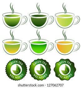 Green Tea Set Stock Illustration 127062707 | Shutterstock
