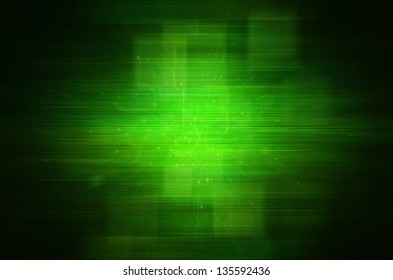 Green Tech Dark Background Stock Illustration 135592436