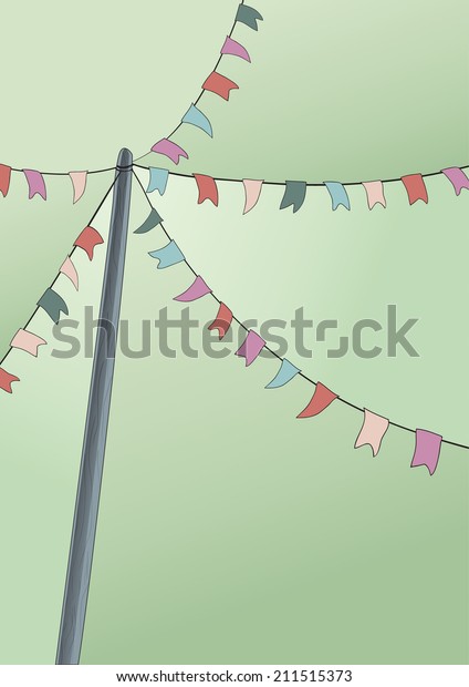 Green Template Flags Text Block Infographic Stock Illustration 211515373