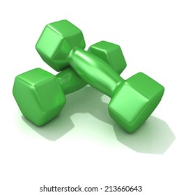Green Weights Isolated On White Background Stock Illustration 213660643 ...