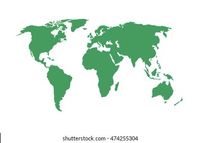 Green World Map Stock Illustration 474255304 | Shutterstock