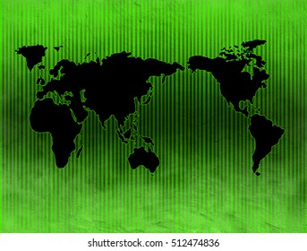Green World Map Stock Illustration 512474836