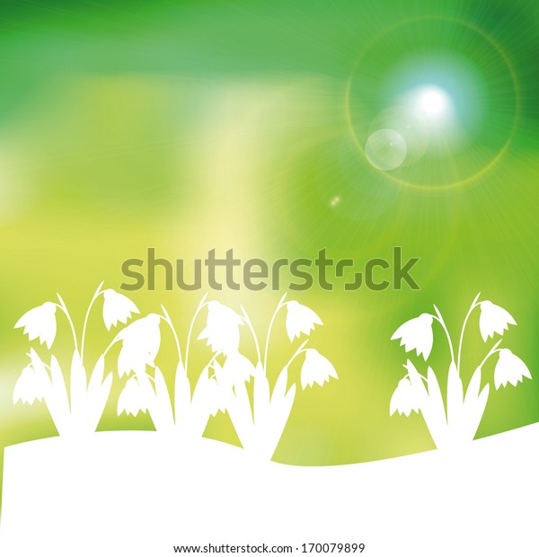 Green Yellow Spring Background Sunlight Stock Illustration 170079899 ...