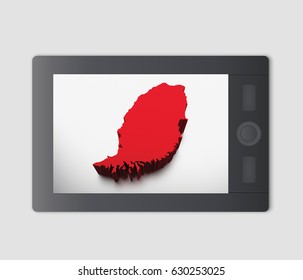Grenada 3d Map Illustration Stock Illustration 630253025 | Shutterstock