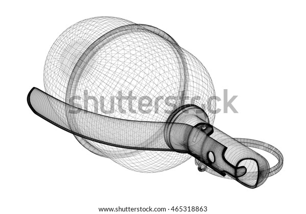 Grenade On Background Body Structure Wire Stock Illustration 465318863 ...