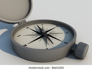 Grey Compass Stock Illustration 86651035 | Shutterstock