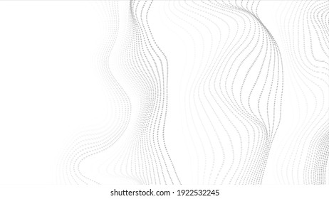 Grey Dotted Lines Refracted Waves Abstract Stock Illustration ...