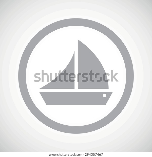 Grey Image Sailing Ship Circle On Stock Illustration 294357467 ...