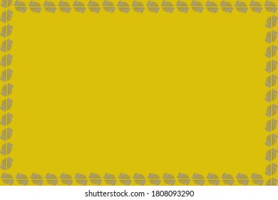 Grey Pattern Border Design On Yellow Stock Illustration 1808093290 ...