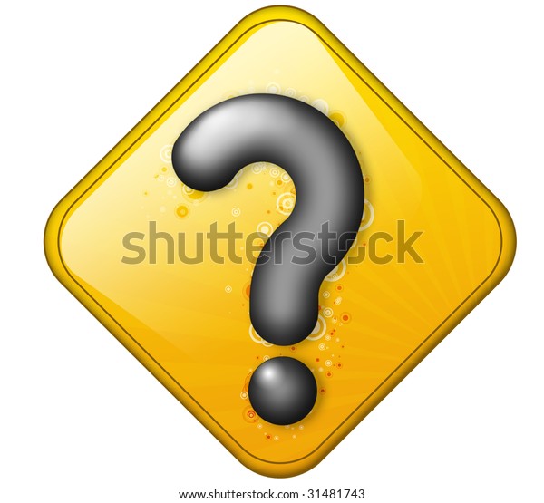 Grey Question Mark Nice Designed Yellow Stock Illustration 31481743 ...