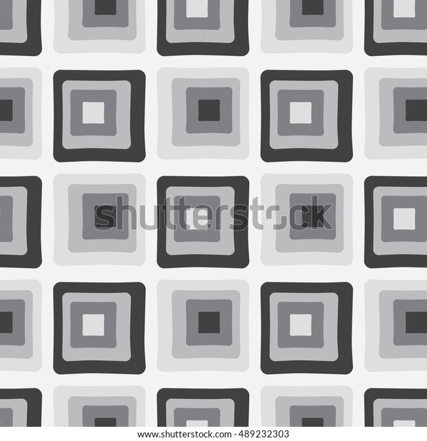 Grey Retro Monochromatic Pattern Stock Illustration 489232303 ...