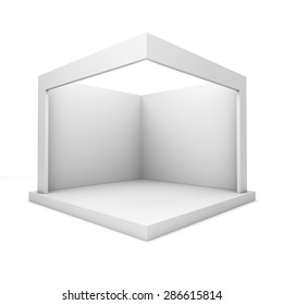 Grey Stall Booth Customizing View Perspective Stock Illustration ...