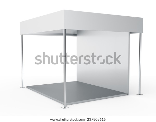 Grey Stall Booth Customizing View Side Stock Illustration 237805615 ...