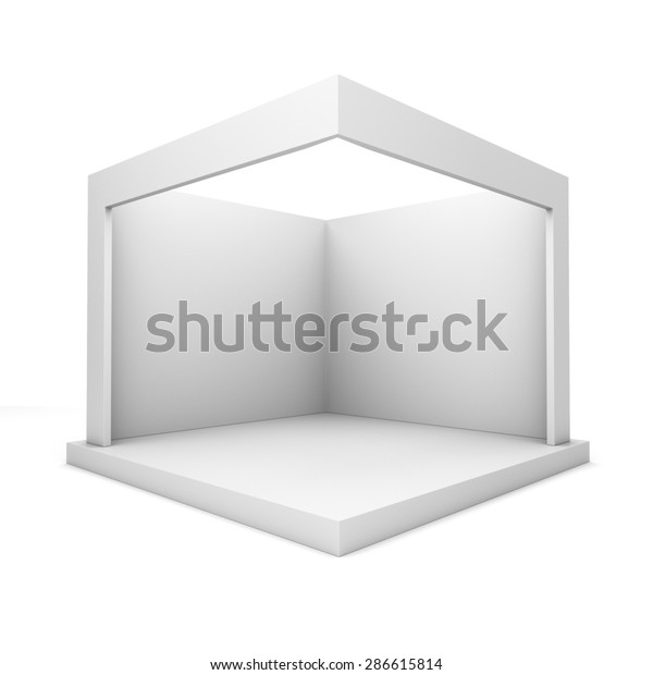 Grey Stall Booth Customizing View Perspective Stock Illustration ...