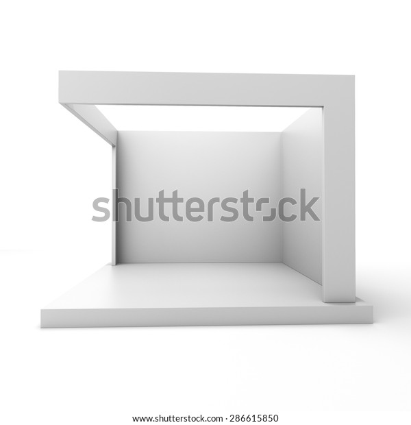 Grey Stall Booth Customizing View Perspective Stock Illustration ...