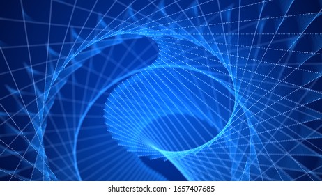 Grid Texture Wireframe Surface Tunnel Abstract Stock Illustration ...