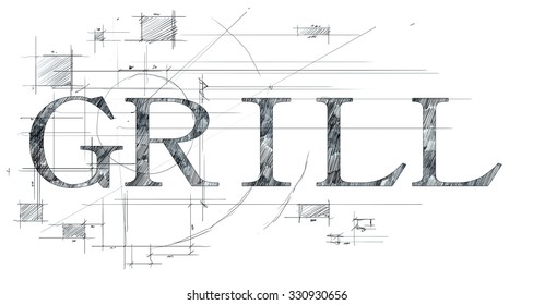 Grill Word Stock Illustration 330930656 | Shutterstock