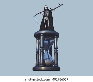 260 Grim reaper with hourglass Images, Stock Photos & Vectors ...