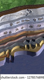 Ground Cut Illustration 3d Render Stock Illustration 1278576898 ...