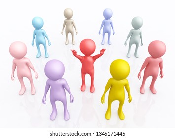 Group 3d Figures Computer Generated 3d Stock Illustration 1345171445 ...