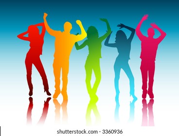 Group Dancing People Stock Illustration 3360936 | Shutterstock