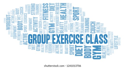 Group Exercise Class Word Cloud Stock Illustration 1241013706 ...