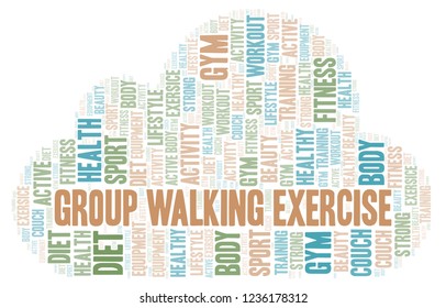 Group Walking Exercise Word Cloud Stock Illustration 1236178312 ...