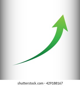 Growing Arrow Sign Pear Icon Flat Stock Vector (Royalty Free) 579569497