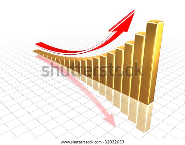Growing Gold Chart Stock Illustration 32032633 | Shutterstock