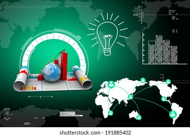 Growth Graph Globe Stock Illustration 191885402 | Shutterstock
