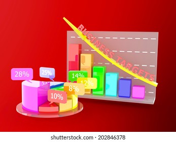 Growth Graph Pie Chart Stock Illustration 202846378 | Shutterstock