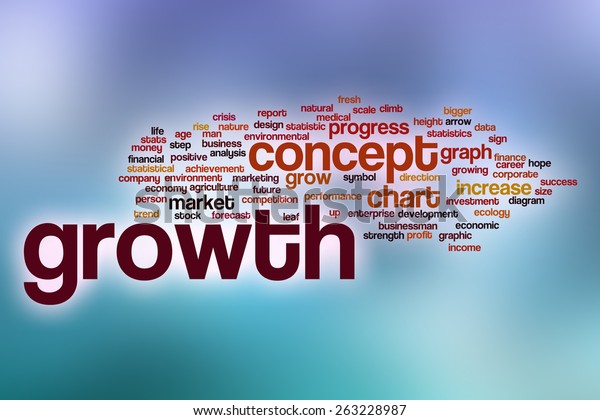 Growth Word Cloud Concept Abstract Background Stock Illustration ...