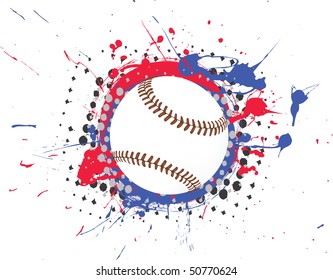 Grunge Baseball Vector Paint Splatter Halftone Stock Illustration ...