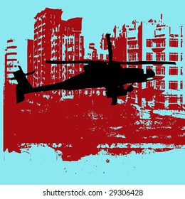 Grunge Helicopter Bitmap Background Stock Illustration 29306428 ...