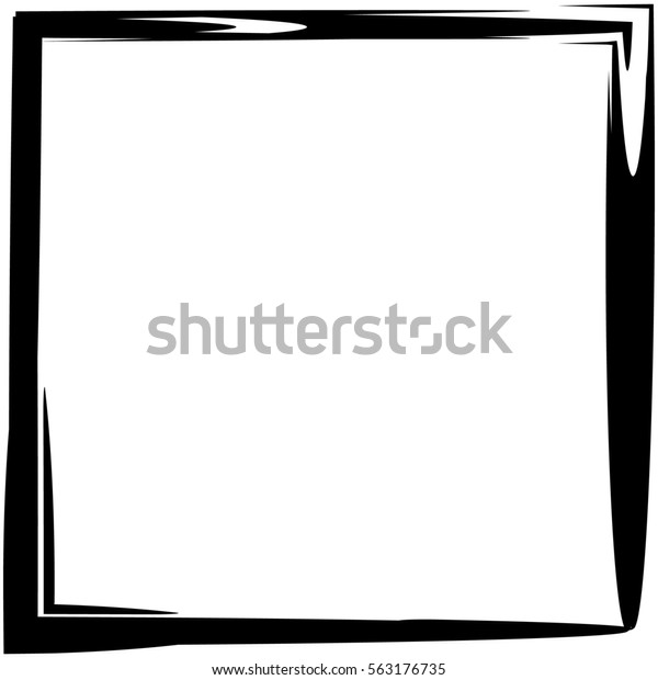 Grungy Irregular Frames Borders Painted Look Stock Illustration 563176735