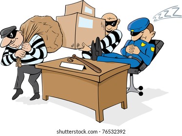 1,330 Cartoon thieves Images, Stock Photos & Vectors | Shutterstock