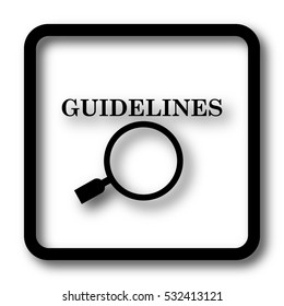 Guidelines Icon Black Website Button On Stock Illustration 532413121 ...