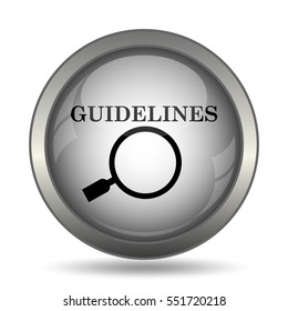 Guidelines Icon Black Website Button On Stock Illustration 551720218 ...