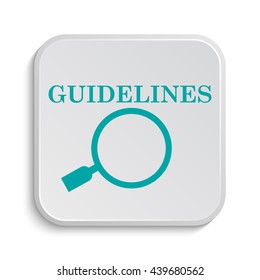 Guidelines Icon Blue Website Button On Stock Illustration 606778250