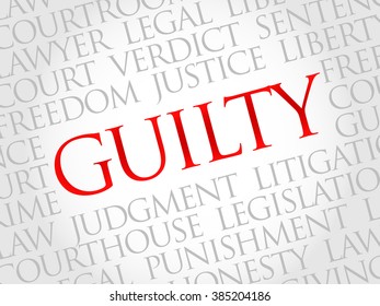 Guilty Word Cloud Concept Stock Vector (Royalty Free) 267832493
