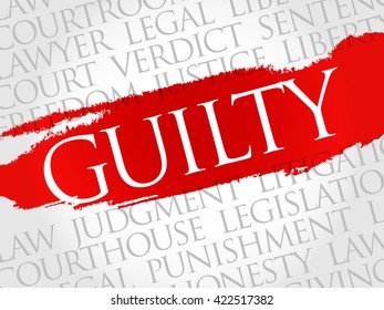 Guilty Word Cloud Concept Stock Illustration 422517382 | Shutterstock