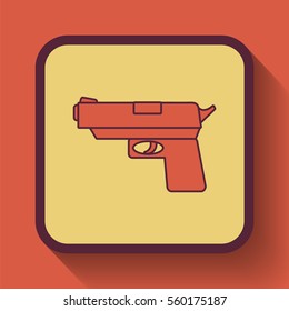 Gun Icon Colored Website Button On Stock Illustration 560175187 ...