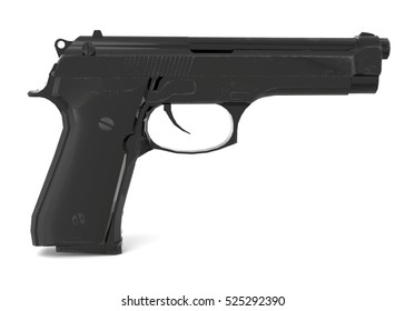 Reverse Gun 45 Caliber Handgun Built: ilustrações stock 24574243 ...