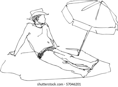 Vector Cartoon Stick Figure Drawing Conceptual Stock Vector (Royalty ...