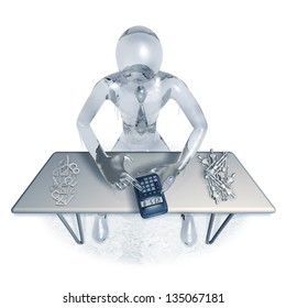 Guy Really Cold Calculating Stock Illustration 135067181 | Shutterstock