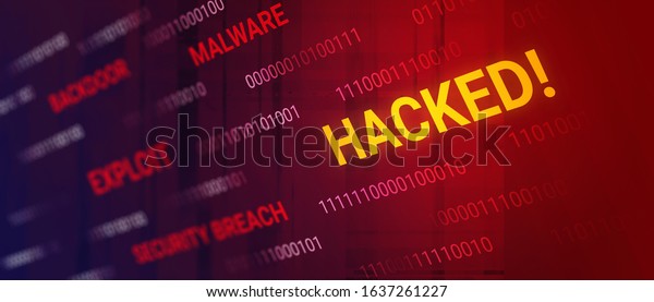 Hacked Data Concept Data Unsafe Computer Stock Illustration 1637261227 ...