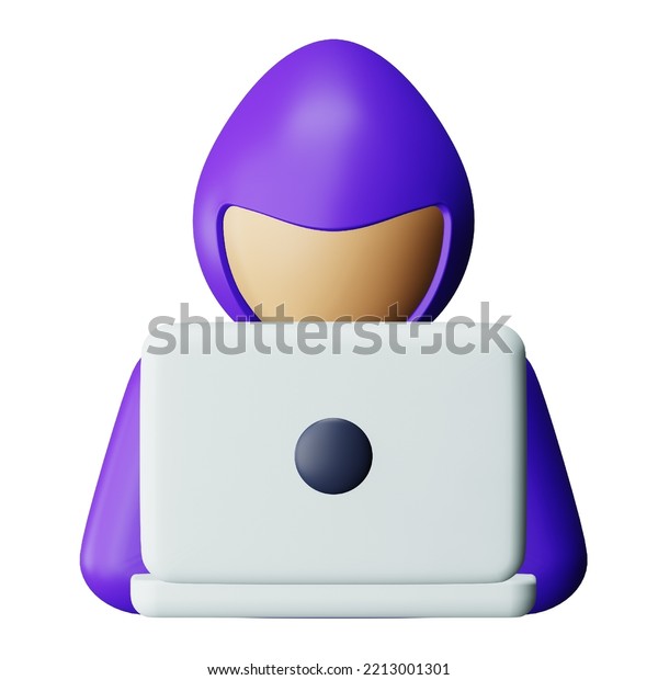 Hacker 3d Rendering Isometric Icon Stock Illustration 2213001301 ...